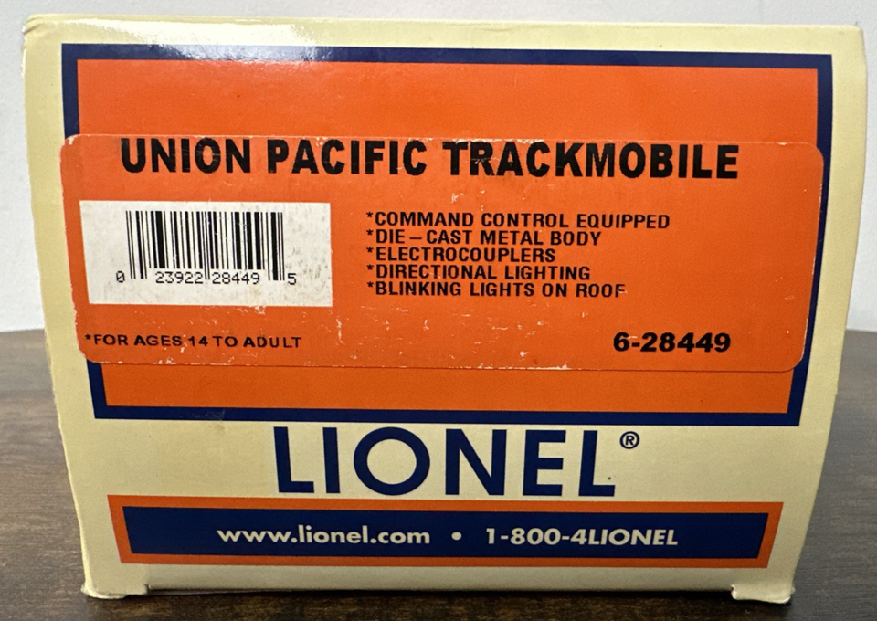 Lionel O Scale 3-Rail #6-28449 4850TM Trackmobile - Union Pacific NIB ...