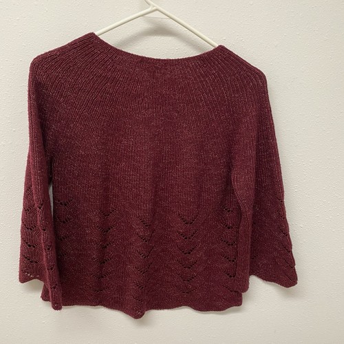 Vintage DressBarn Half Open Front Cardigan—Cut Out Design—Scalloped ...