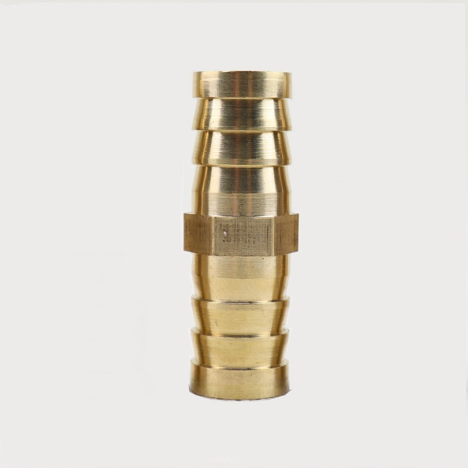 1Pcs Brass Fitting Pipe Tubing Straight Union Hose Barb Water Gas Air ...