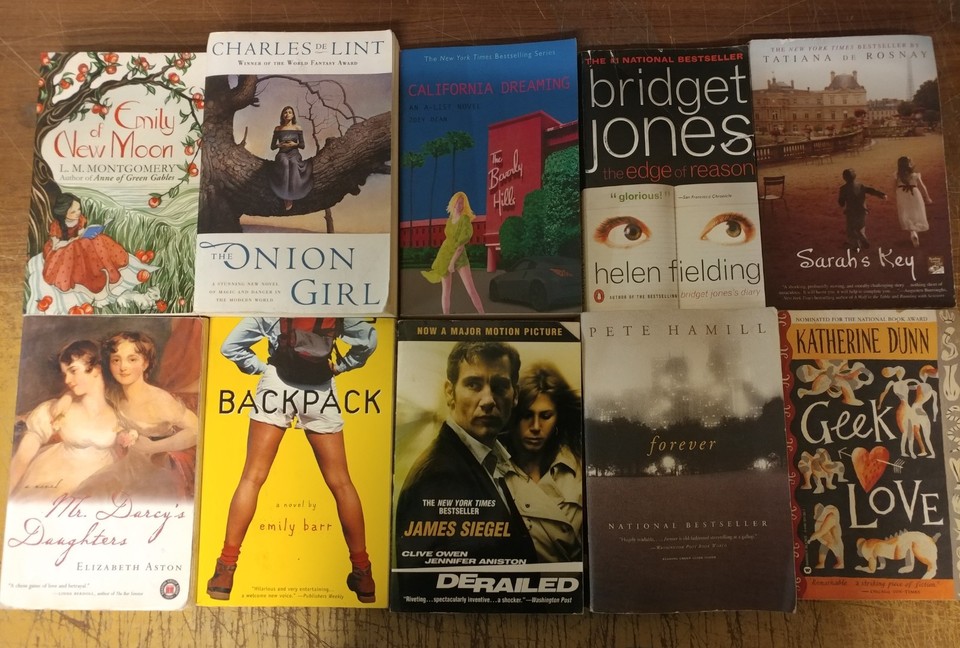 Lot of 100 Large Trade Literature Fiction Paperback BestSeller UNSORTED ...