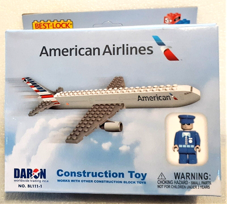 America Airlines 67pc Best-Lock Construction Blocks Jet Plane Exclu New ...