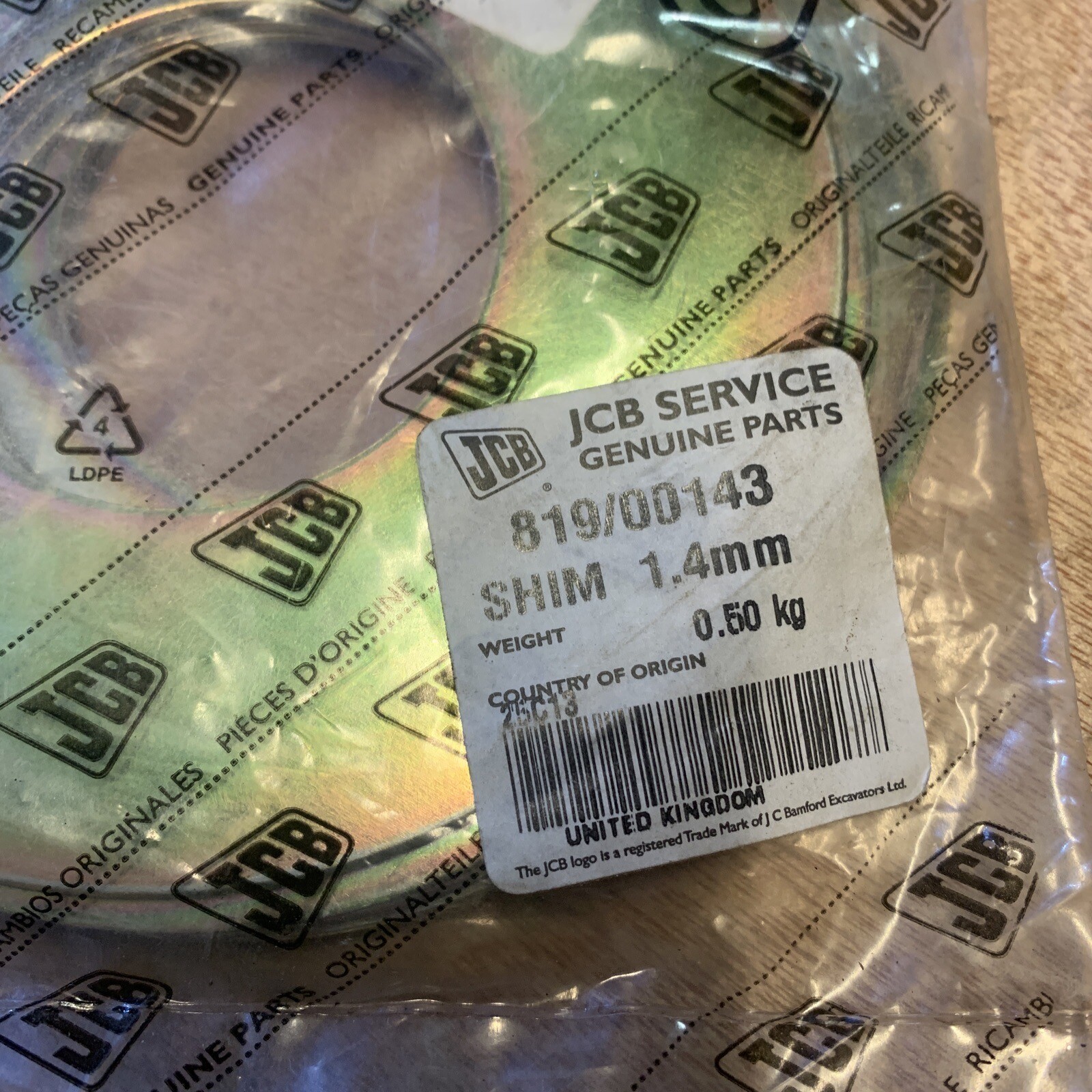 JCB 4 Shims 819/00143 | eBay