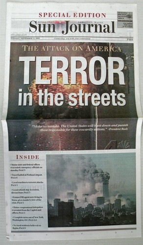 911 - September 11, 2001 Terror In The Streets Sun Journal ME Special ...
