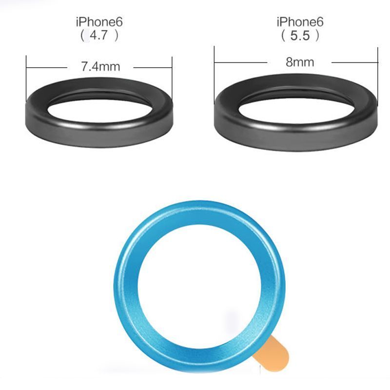 2× iPhone 6 6s plus Back Camera Metal Lens Protect Ring Circle Cover ...
