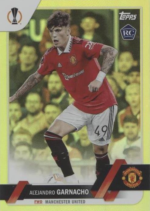 2022-23 Topps UEFA Club Competitions - Alejandro Garnacho #50 Yellow ...