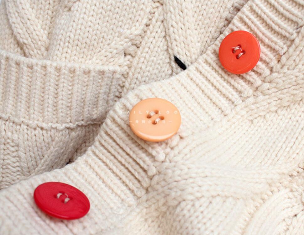 Women's Cotton Knitted Sweater Jacket Fashion Warm Cardigan Button Coat ...