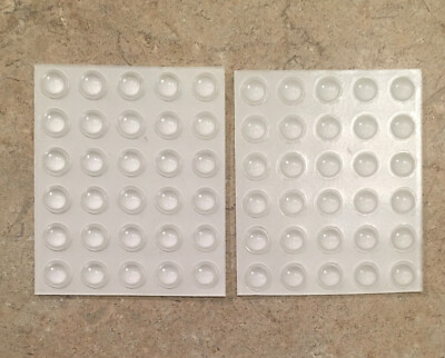 60pc Buffer Pad Self Adhesive Rubber Gel Button Bumper Stop Coaster ...