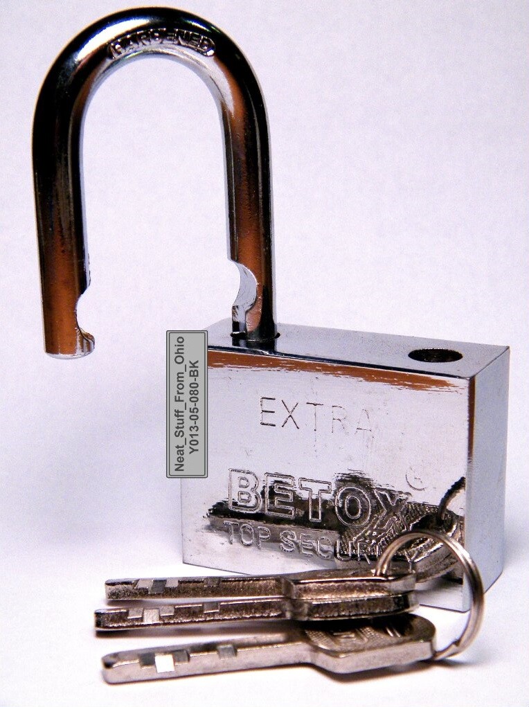 PADLOCK, 50mm, EXTRA-SECURITY, DIFFICULT TO DUPLICATE KEYS, LOCKSPORT ...
