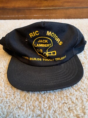 Vintage Jack Lambert Snapback Hat Ford Trucks 2 Bar Helmet Steelers | eBay