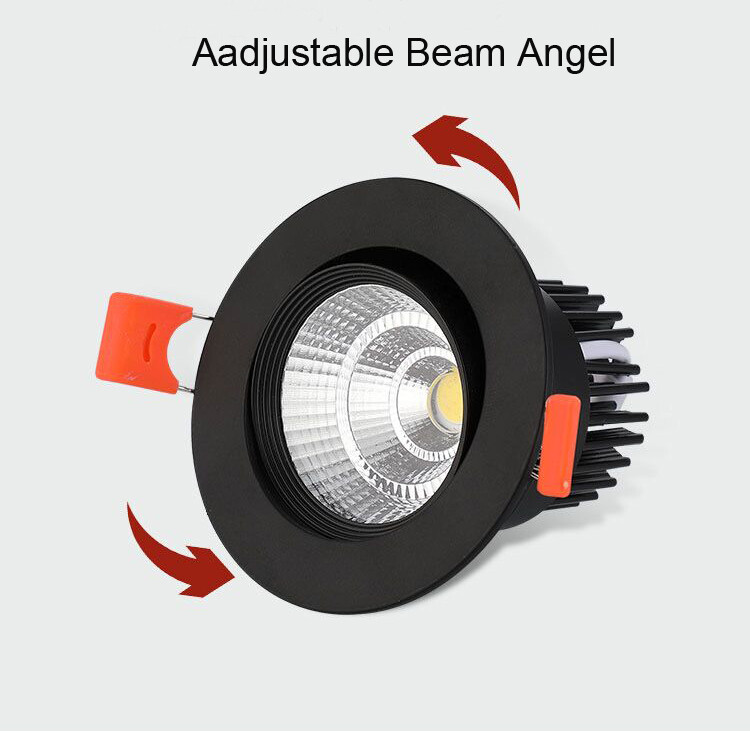 7W/9W/12W Dimmable Recessed Led Ceiling Downlight COB Spotlight Lamp ...