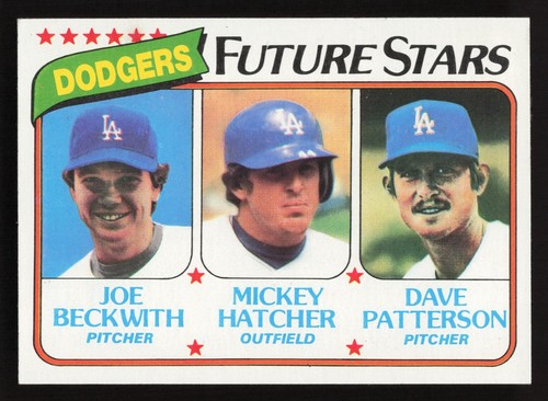 1980 Topps #679 Joe Beckwith/Mickey Hatcher/Dave Patterson RC LA ...