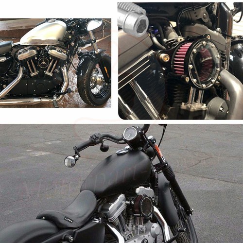 Motorcycle Black Air Cleaner Intake Filter For Harley Sportster Iron ...
