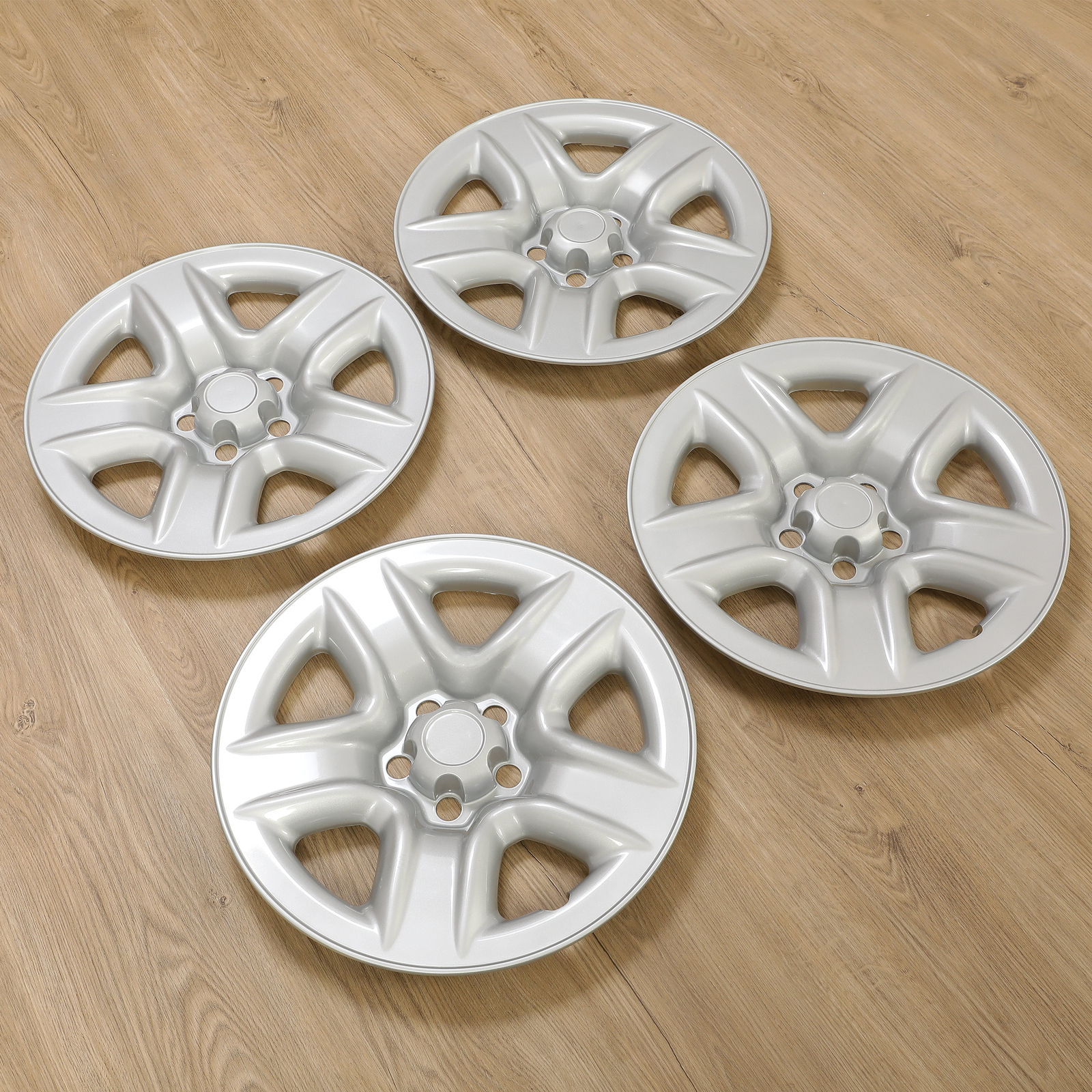 4PC Fit For Toyota RAV4 2006-2012 17" Silver Wheel Hub Caps Full Rim ...