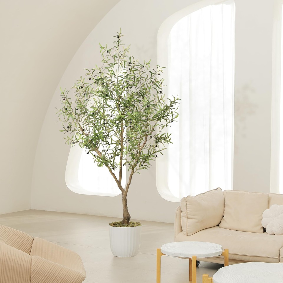 Olive Trees Artificial Indoor - Faux Olive Tree 7ft with Large Olive ...
