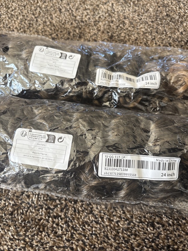 Raccolta Synthetic Curly hair Extensions 2 New without Tags. 24 ...