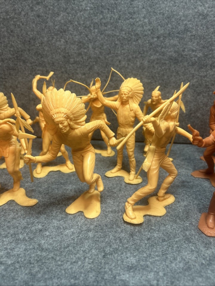 1964 COWBOYS & INDIANS LOT OF 18 MARX TOYS~5-6 1/2” FIGURES | eBay
