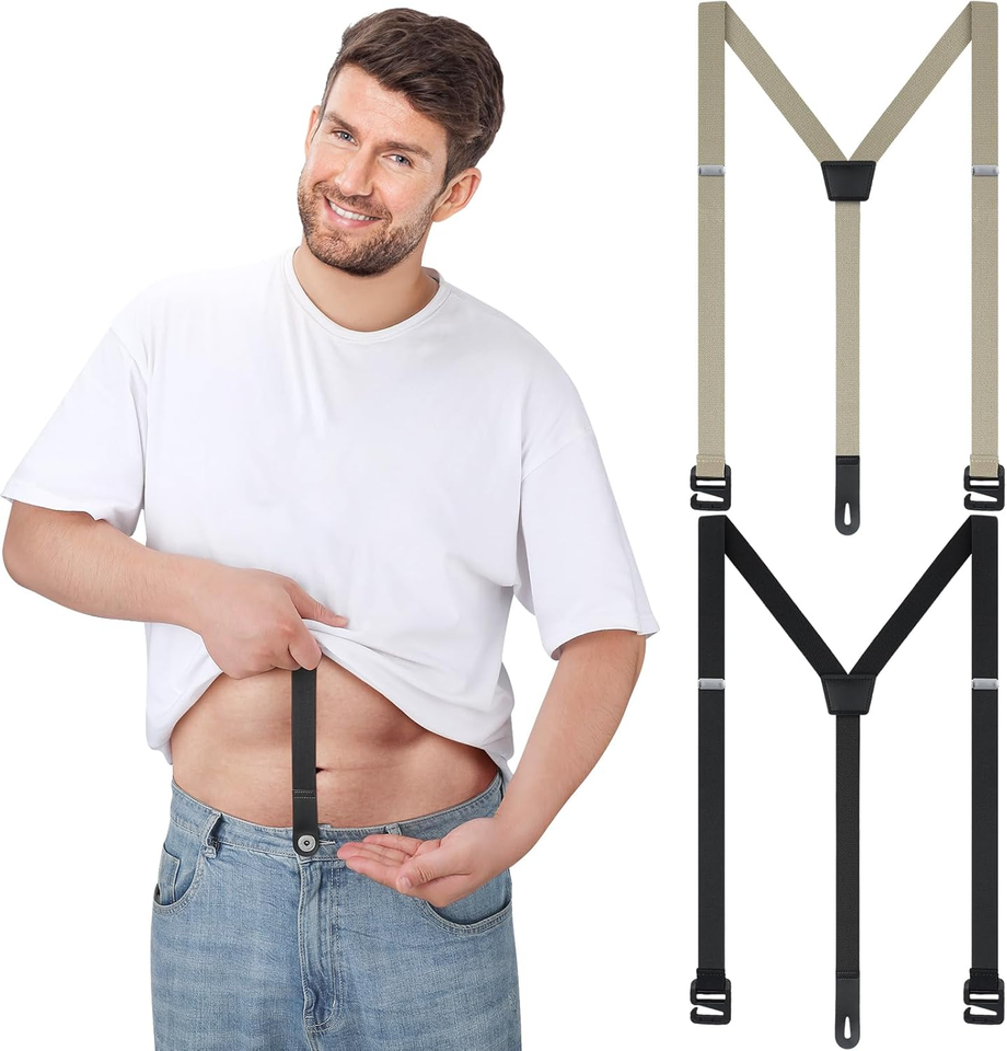 2 Pcs Hidden Suspenders for Men under Shirt Undergarment Suspenders for ...