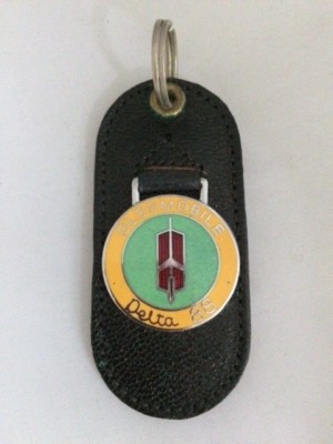 Leather Car Keychain Vintage Key Ring Keychain Oldsmobile Delta 88 New ...