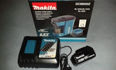 Makita DCM500 Akku/Netzteil Kaffeemaschine + Akku 1860B LED 6Ah ...