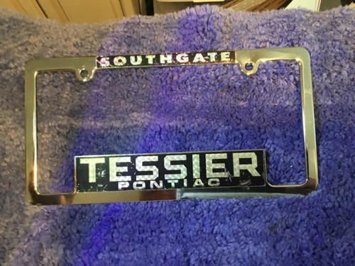Tessier Pontiac vintage dealership license plate frame Southgate ...