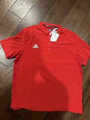 NWT Adidas STM Team Polo Red Men’s Size 2X Large Lightweight Breathable ...