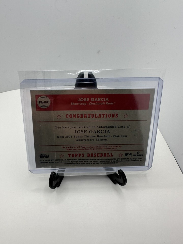 2021 Topps Chrome Platinum Autograph JOSE GARCIA Auto RC #d Card | eBay