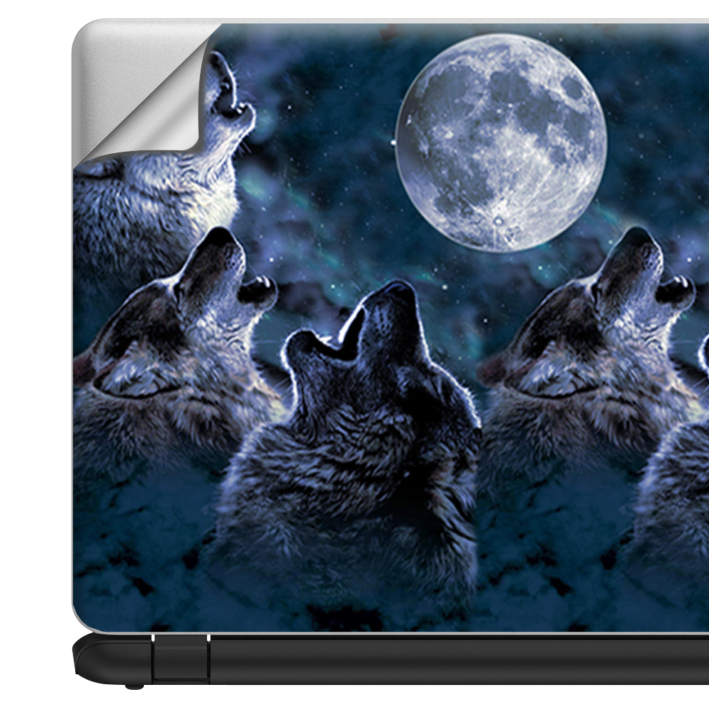 Universal Laptop Skins wrap for 15" - Howling Wolves at Moon | eBay