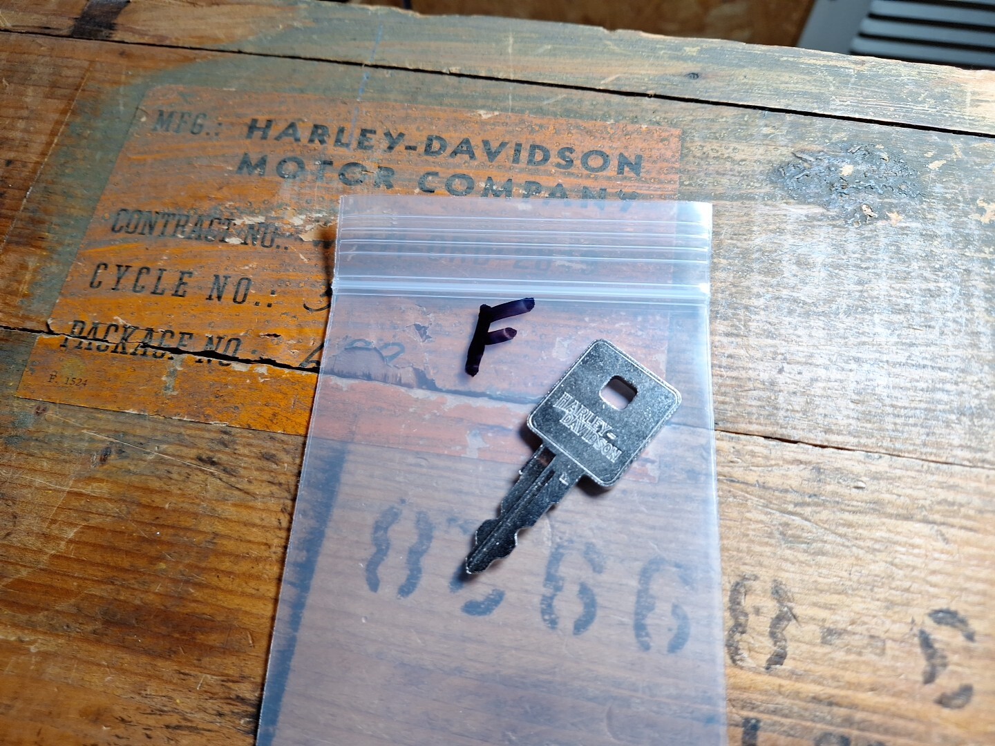 OEM Harley Davidson Key F Softail Sportster XL Ignition Evo Evolution ...