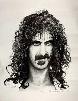Frank Zappa Art Print. 23" x 17". Signed by Artist David Drennon. 2002 ...