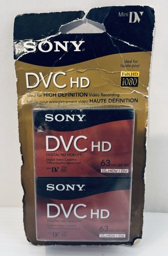 Sony DVC HD 2 Pack 63 Minute Mini DV Digital Video Cassette New ...
