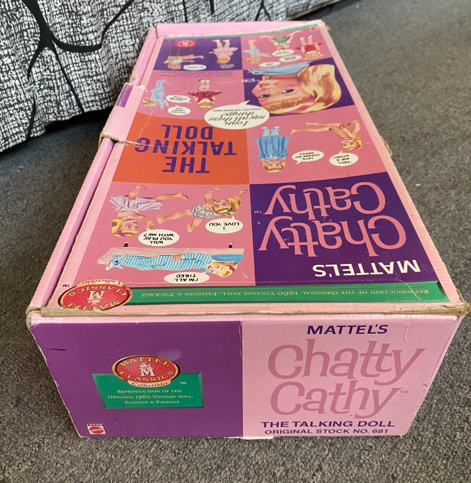 1998 Mattel Chatty Cathy Talking Doll + Original Box & Papers No. 23025 ...