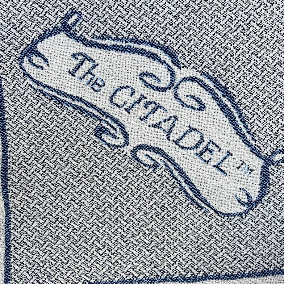 Vintage The Citadel Military College of the South Woven Tapestry Throw ...