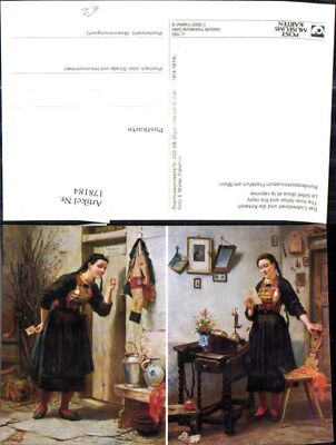 178184,Künstler Ak Der Liebesbrief u. d. Antwort Post Postwesen ...