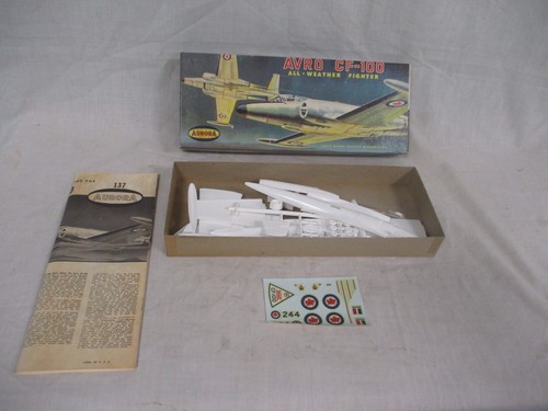 Aurora Avro Cf-100 Fighter Scale Plastic Model Kit 137-98 Unbuilt 1960 ...
