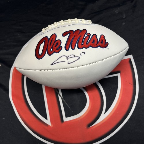 Evan Engram Ole Miss Signed White Panel Football Autographed JSA | eBay