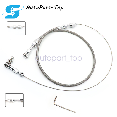 New 24" Universal Throttle Cable Stainless Steel Fit Ford GM and More ...