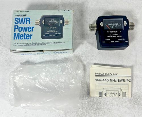 NOS Micronta 19-320 VHF/UHF 144/440 MHz SWR Power Meter Antenna Ham ...