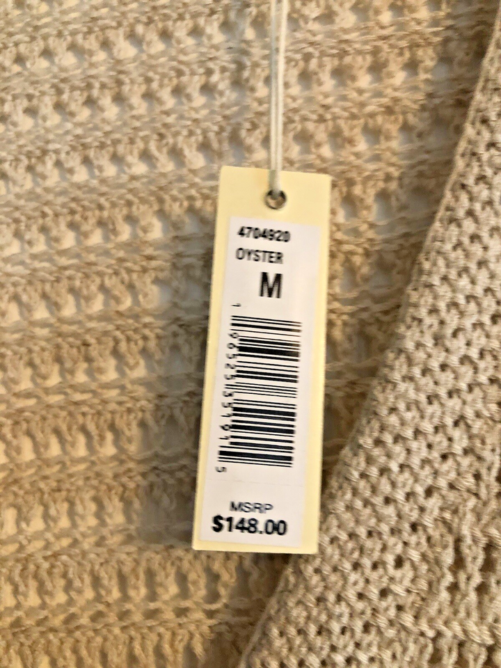 Max Studio Crochet Button Down Linen Blend Cardigan, Size M, NWT | eBay