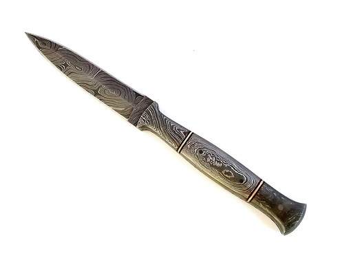 FullTang Double-Edged Damascus Japanese kunai Dagger Throwing Knife ...