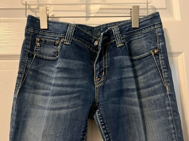 Jeans Miss Me Sz 30 J56105F Flare Rise 8 Inseam 34" Flat Waist-15.5 ...
