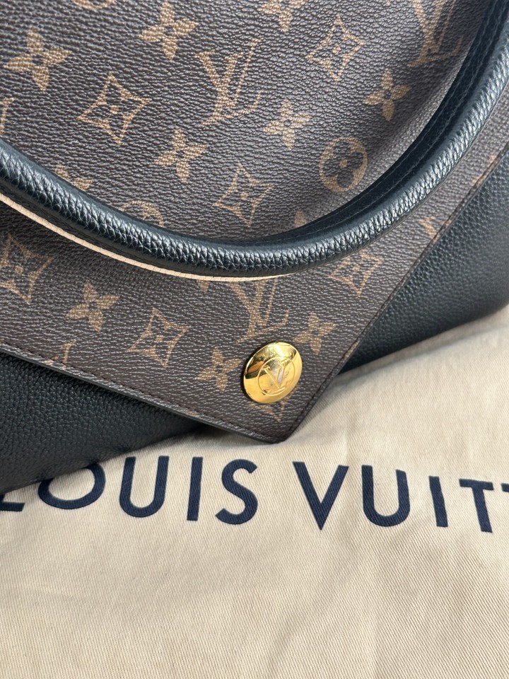 Louis Vuitton Double V Monogram Canvas Brown Satchel Authentic | eBay