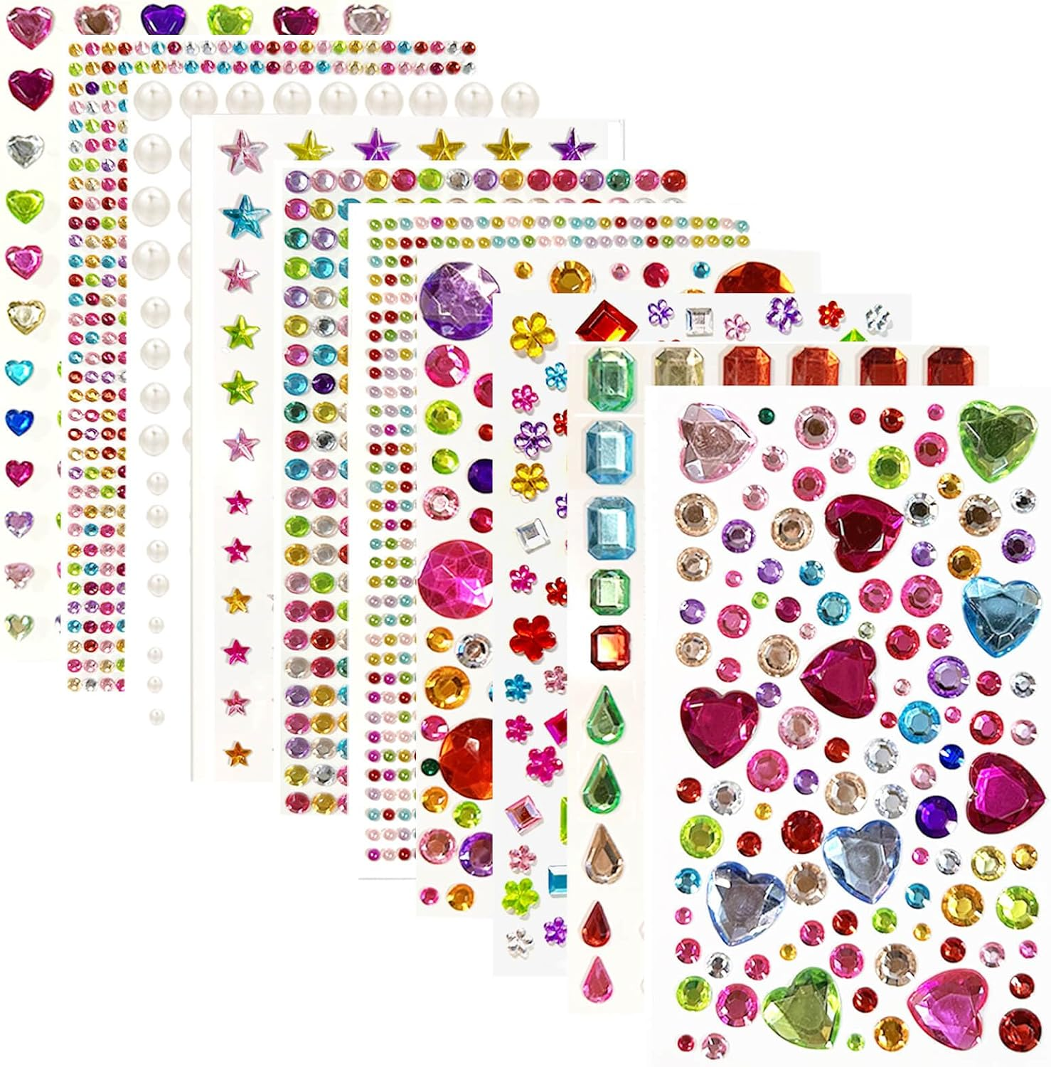 2785Pcs Gem Stickers, Self Adhesive Gems for Crafts, Acrylic Bling ...