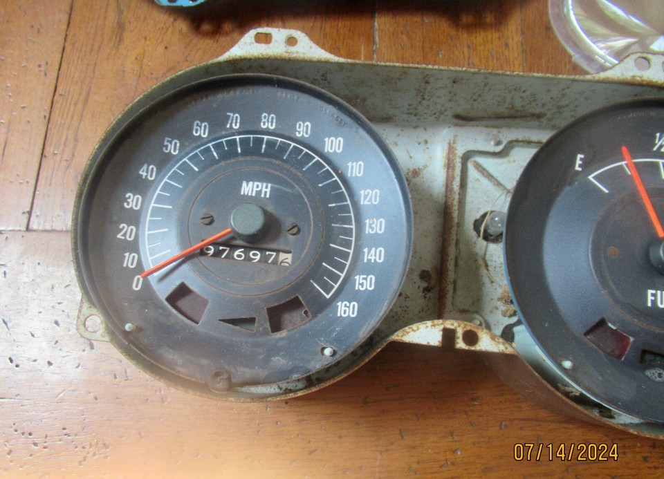 1967 1968 Firebird Camaro 160 Mph Gauge Cluster Speedometer Fuel Gauges ...
