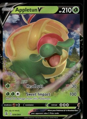 Appletun V 026/264 Ultra Rare Holo NM Pokemon SWSH08: Fusion Strike | eBay
