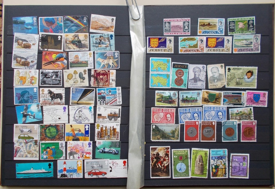 Brown Stock Book Stamp Album - Full of GB Stamps | eBay UK