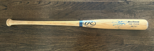 MIKE PIAZZA SIGNED BASEBALL BATTING PRACTICE BP USED BAT NEW YORK METS ...