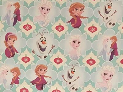 FROZEN ANNA ELSA OLAF GIFT WRAP WRAPPING PAPER FOLD FLAT CHRISTMAS ...