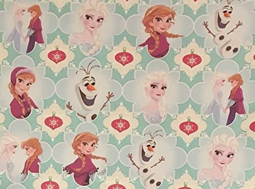 FROZEN ANNA ELSA OLAF GIFT WRAP WRAPPING PAPER FOLD FLAT CHRISTMAS ...