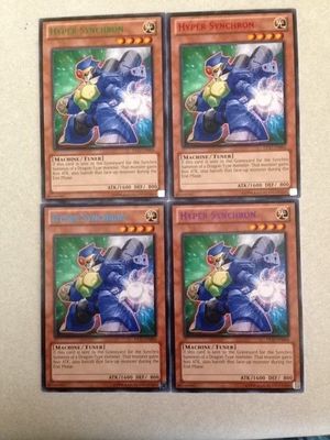 YuGiOh Hyper Synchron DL17-EN006 4cd Set Blue/Red/Purple/Green Duelist ...