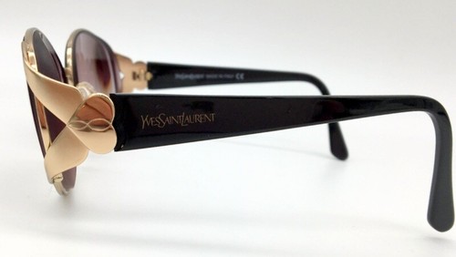 YSL Eyeglasses Frame Gold Black Heart Detail Glam Women 6044 Y104 130 ...